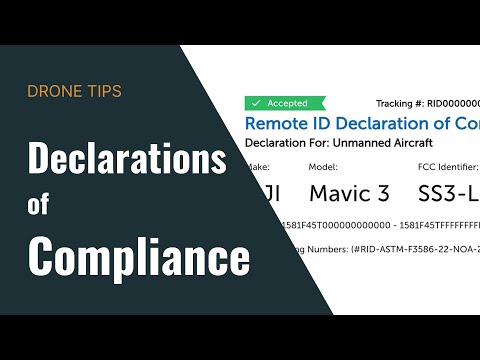 What are Drone Declarations of Compliance? Do I Have One?