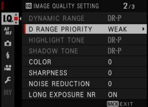 Fujifilm Dynamic Range Priority vs Dynamic Range