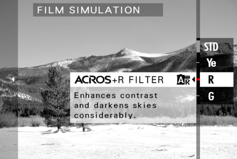 Using ACROS Film Simulation Color Filters in Fujifilm X & GFX